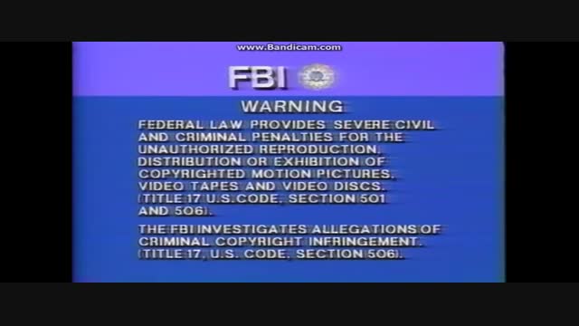 Fbi Warning Screen 20th Century Fox